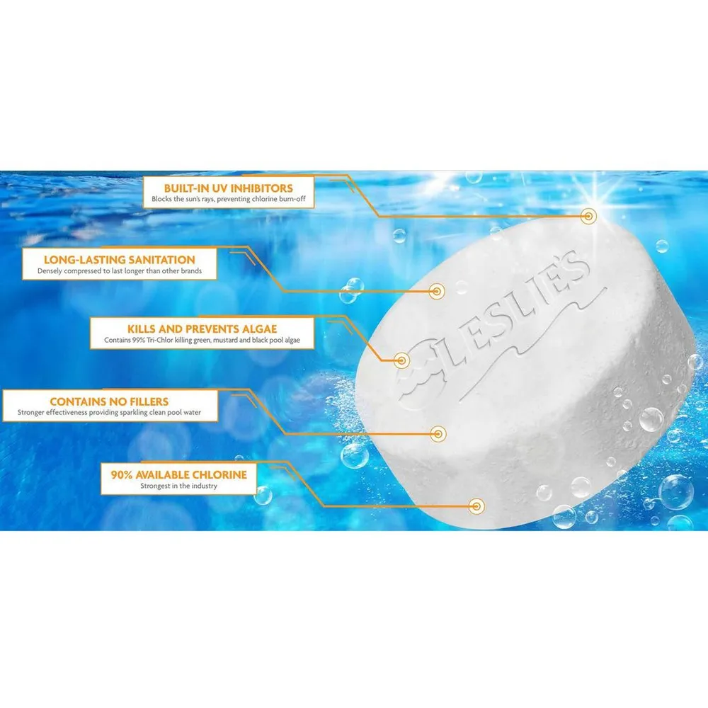 Leslie's - 3 in Jumbo Chlorine Pool Tabs - 5 lbs Bucket - www ...